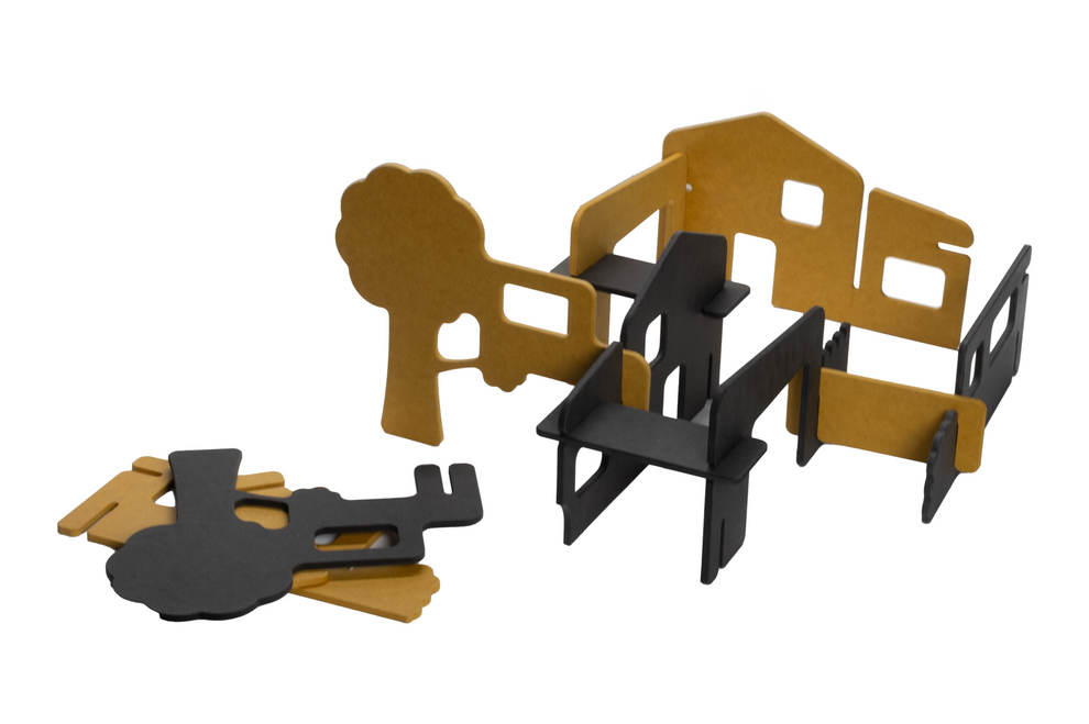 Wooden Slot Together Kids Toy House/Farm - Versaplay